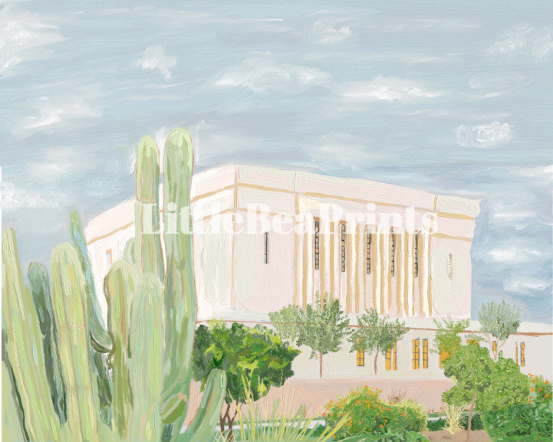 Mesa Temple | Digital DOWNLOAD | Temple Oil Painting | Wall Art Print ...