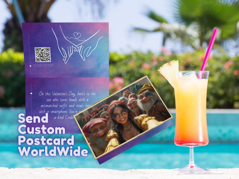 Snow White Funny Dwarfs Day Card Soundwave Art Valentines Day Messages ...