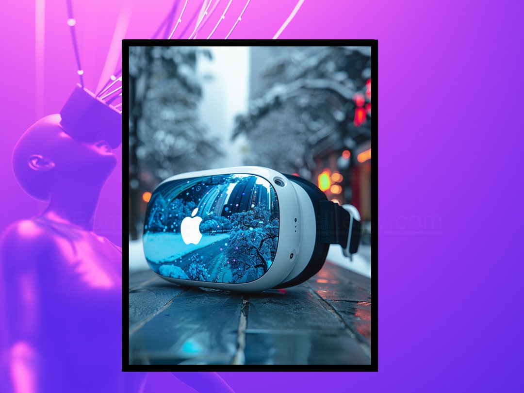 Vision Pro Apple Vision Pro Artwork Digital Futuristic Gadget in Winter ...