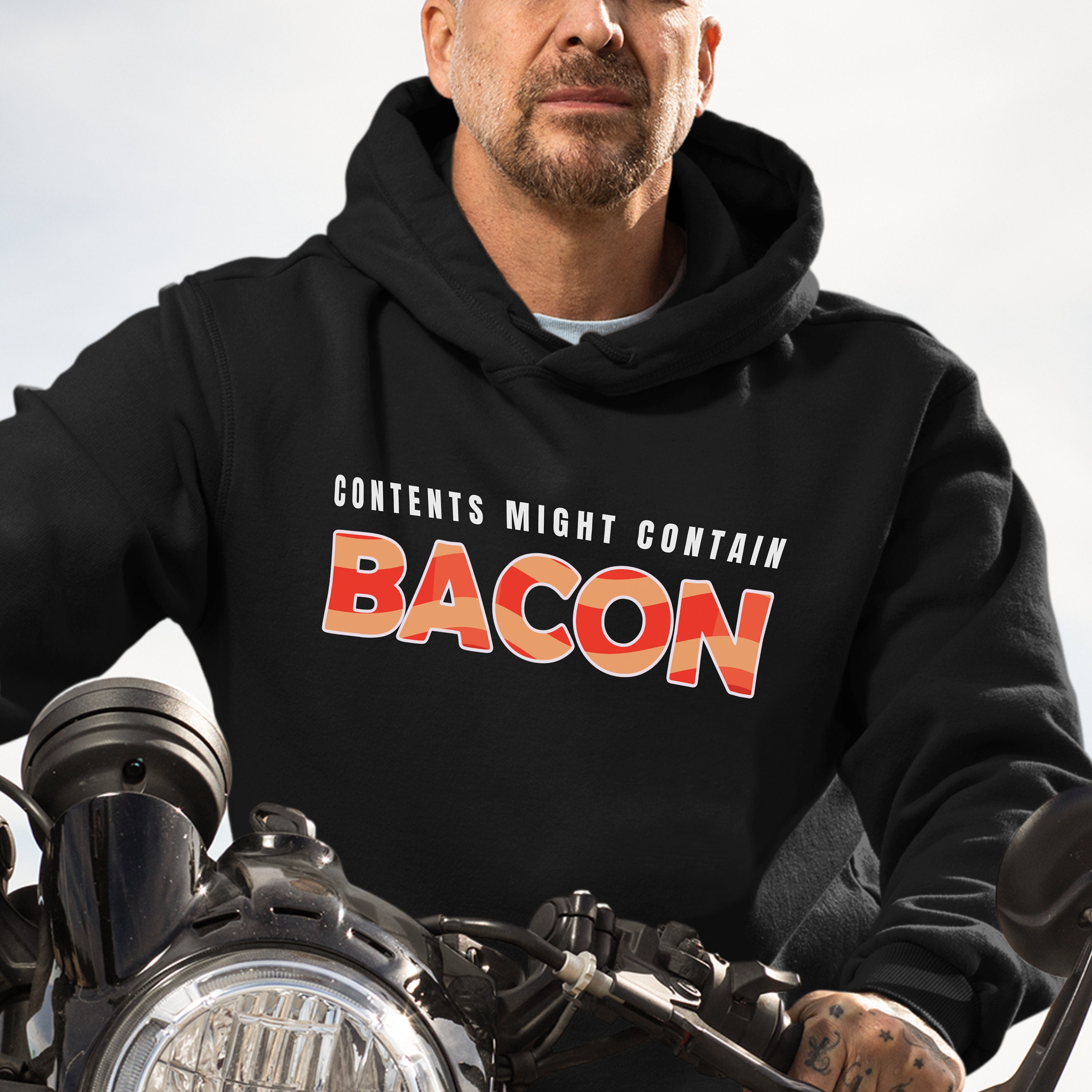 Contents Contain Bacon, Bacon Hoodie, Bacon, Bacon Sweatshirt, Bacon ...