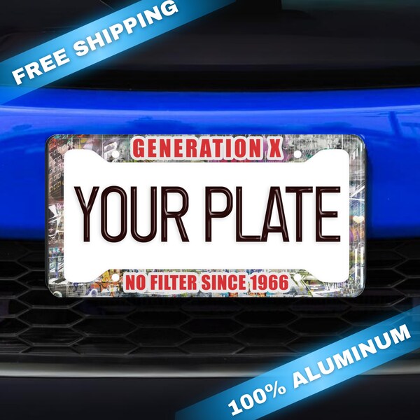 Gen X License Plate - Etsy