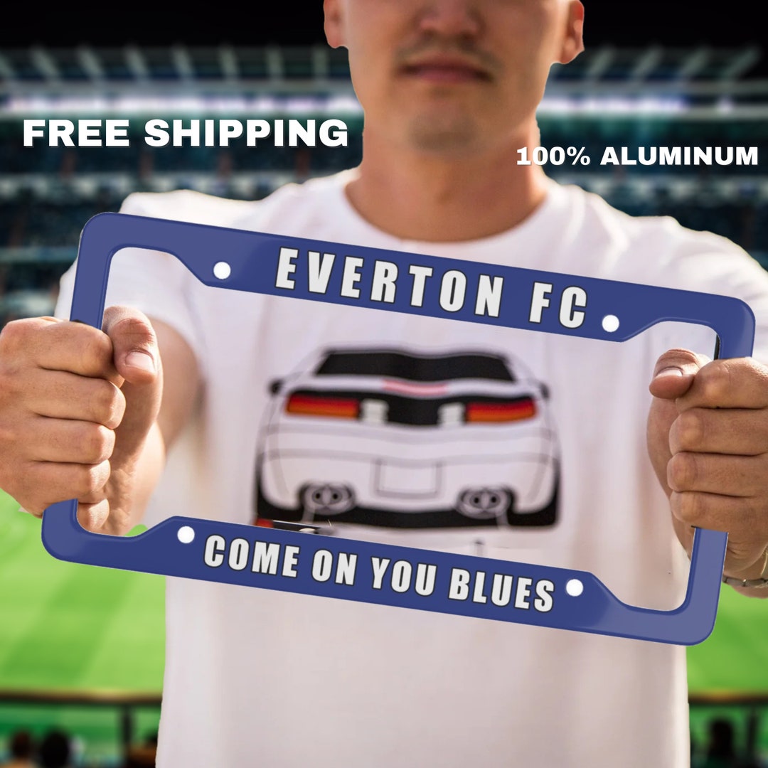 Everton FC License Plate Holder, Everton Gifts, Soccer Free Shipping ...