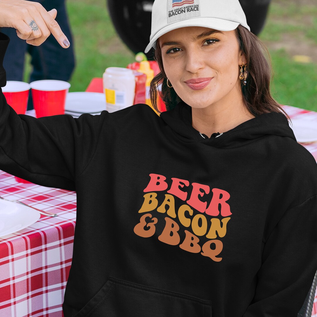 Beer Bacon BBQ, Bacon Hoodie, Bacon, Bacon Sweatshirt, Bacon Shirt ...
