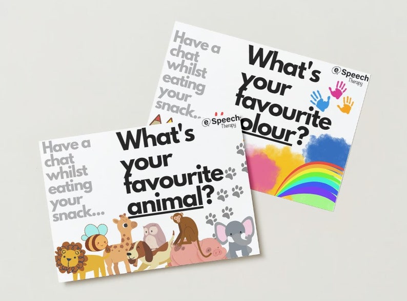 SNACK CHAT POSTERS Encourage Children to Get Chatting 8 Different Posters to Help Adults to ...