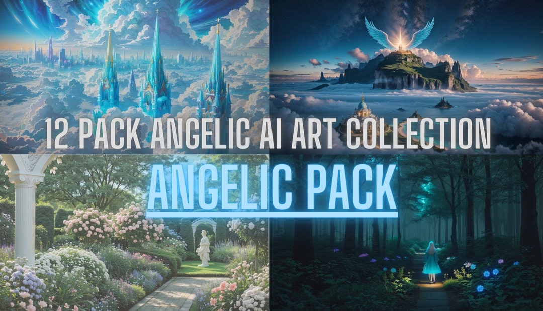 20 Images Angelic AI Art Collection - Angelic Pack ~ Commerical Use - Etsy