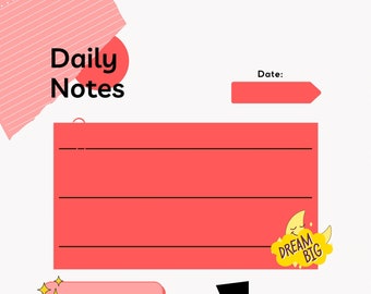 Printable Daily Notes - Etsy
