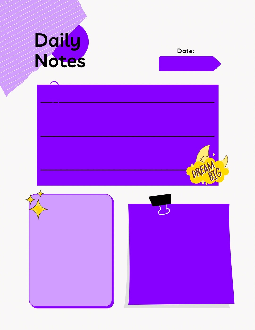 Printable Daily Notes - Etsy