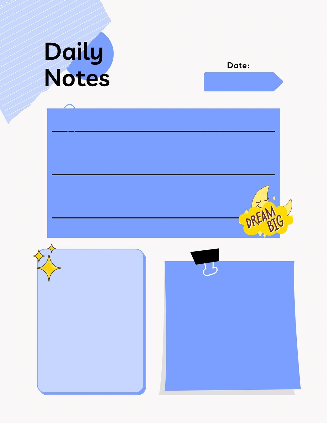 Printable Daily Notes - Etsy