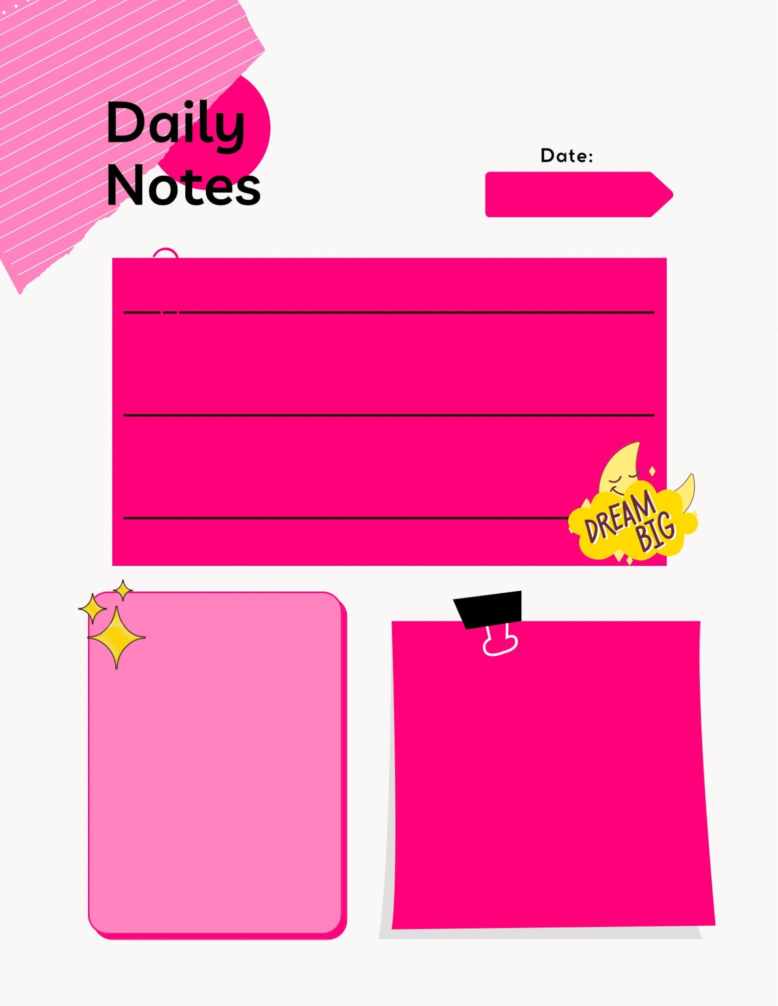 Printable Daily Notes - Etsy