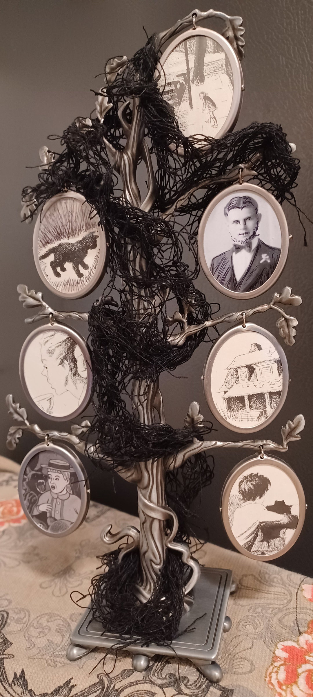 Goth Family Photo Tree for Fun, Unique Decor. New Burnes of Boston ...