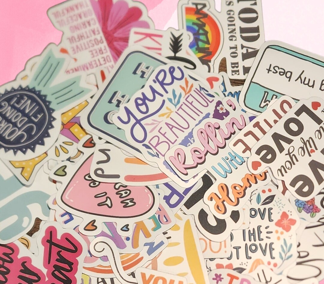 Affirmation Quotes Laptop Stickers, Inspirational Sticker Packs Laptop ...