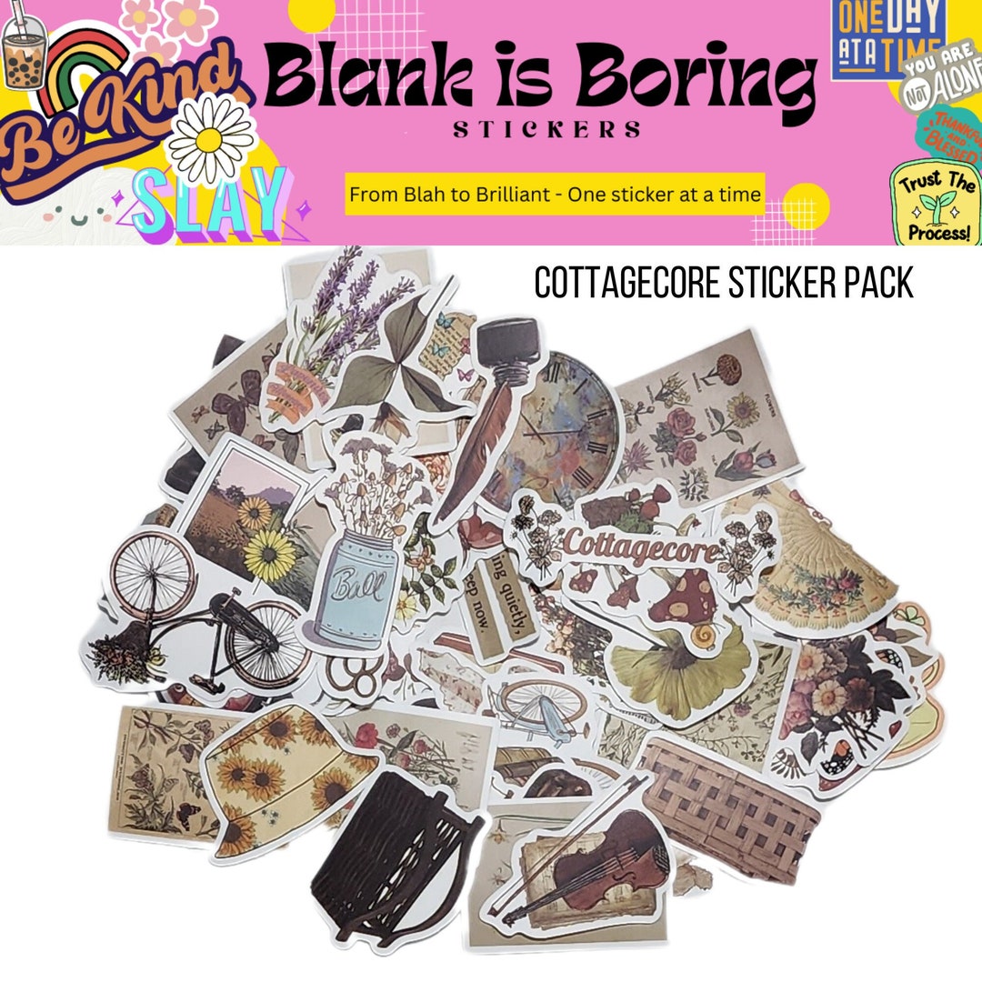 Cottagecore Sticker Pack Cottagecore Aesthetic Sticker Pack - Etsy
