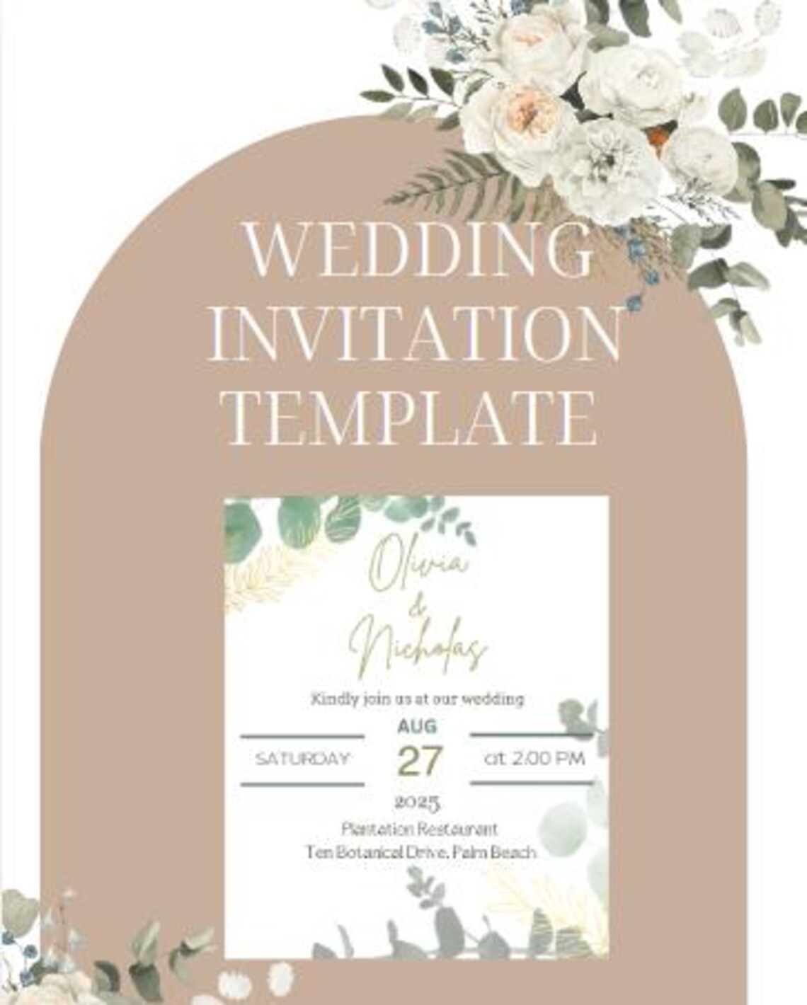 Wedding Invitation Template - Etsy