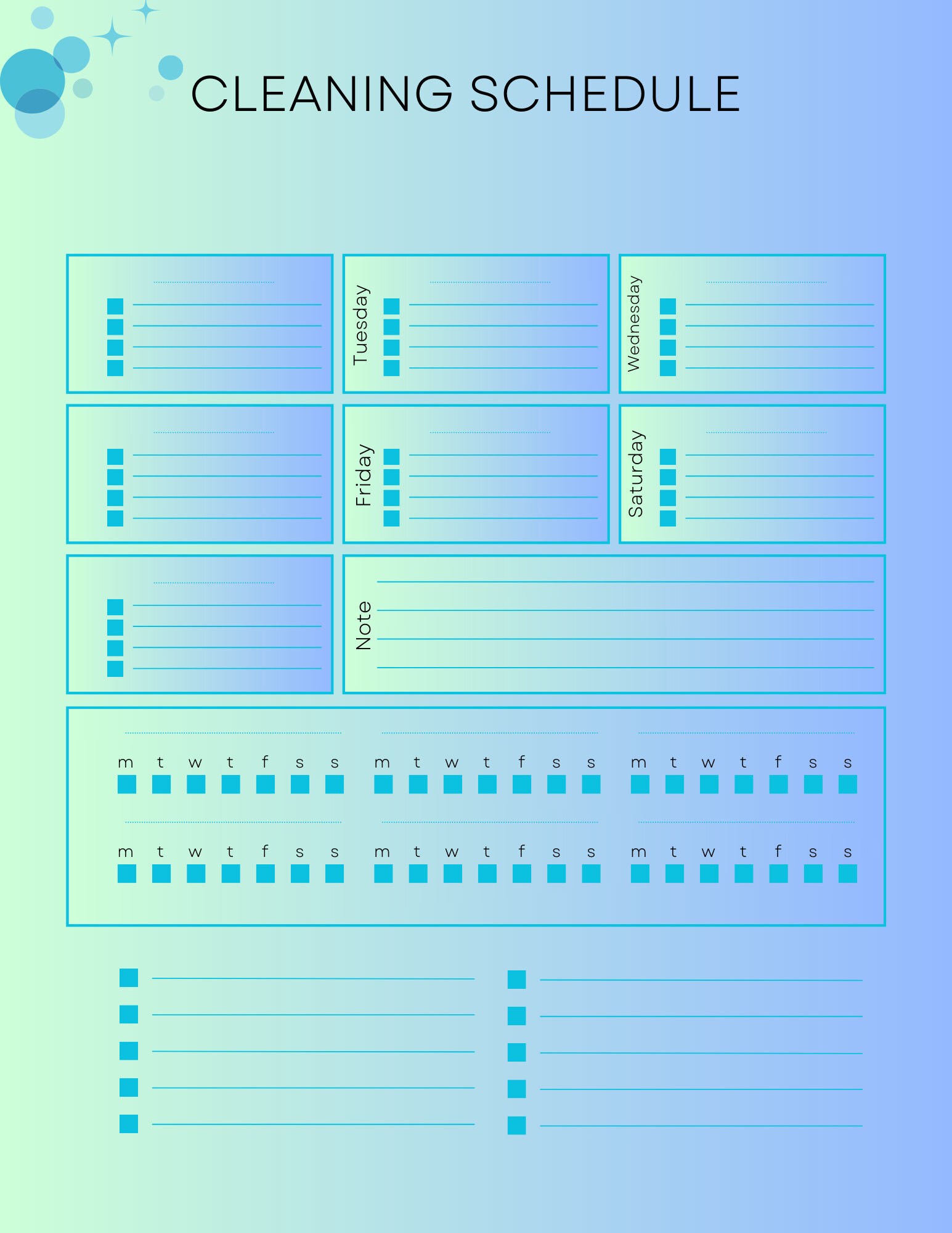 Cleaning Planner Printable Schedule, Tracker, and Task Organizer ...