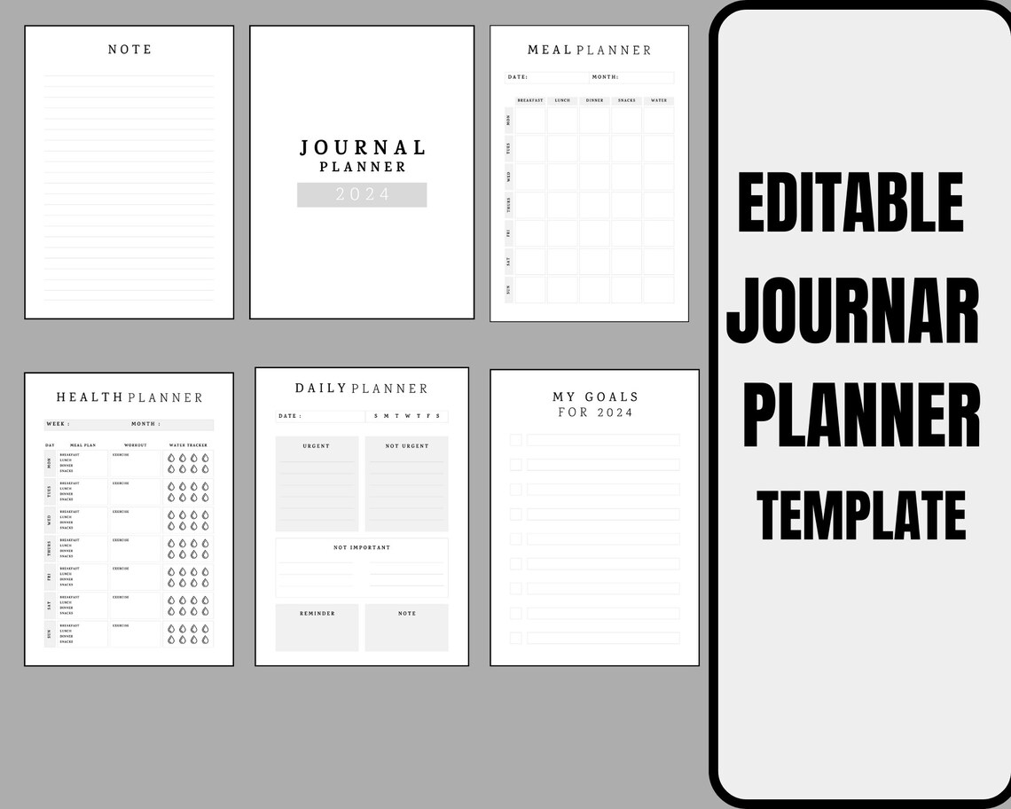 Use Journal Planner Template, Canva Printable Journal Template ...