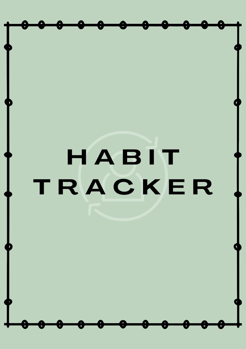 Printable Habit Tracker PDF: Green Minimalist Daily Routine Planner ...