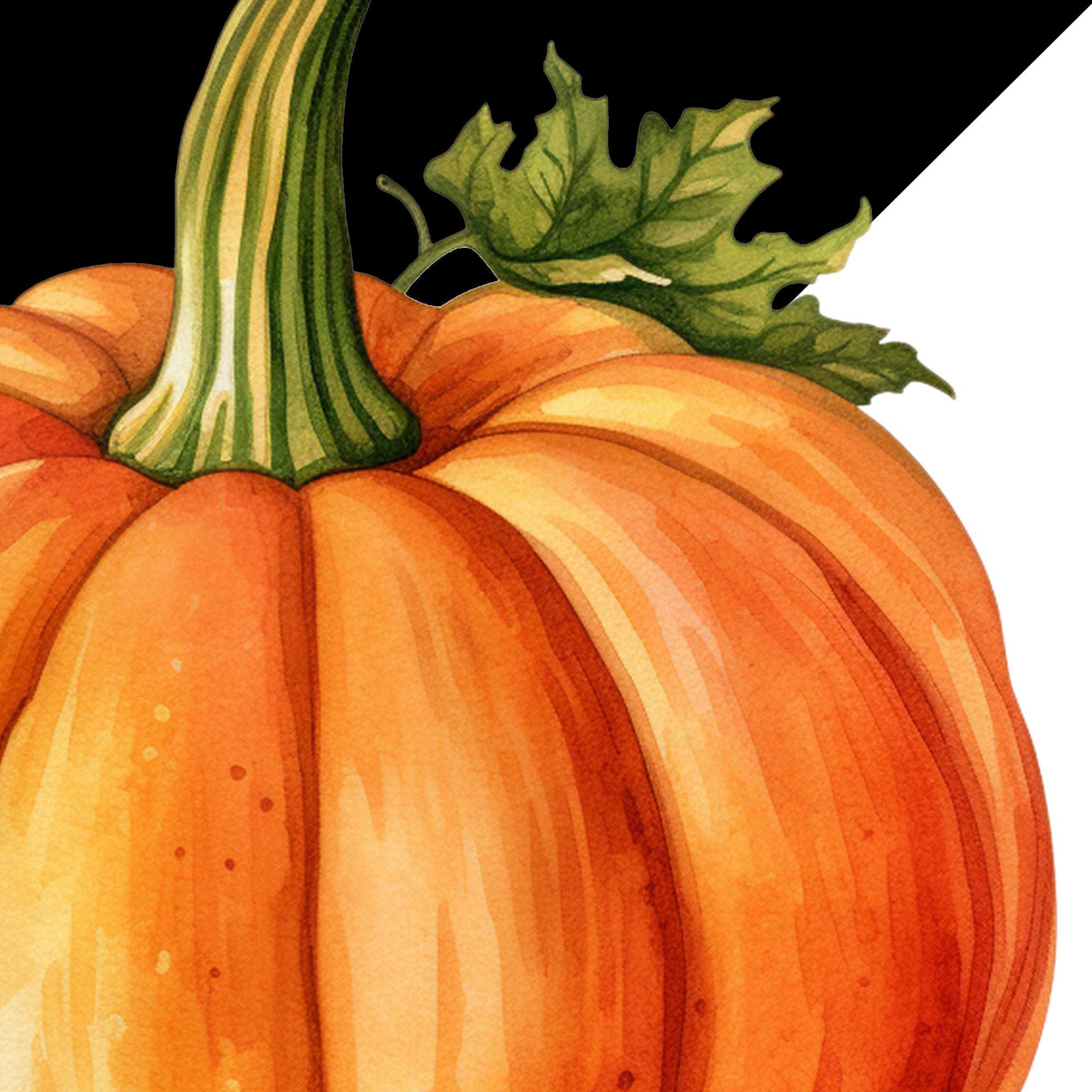 Pumpkin Watercolor Clipart in PNG, 20 Images Ideal for Fall ...