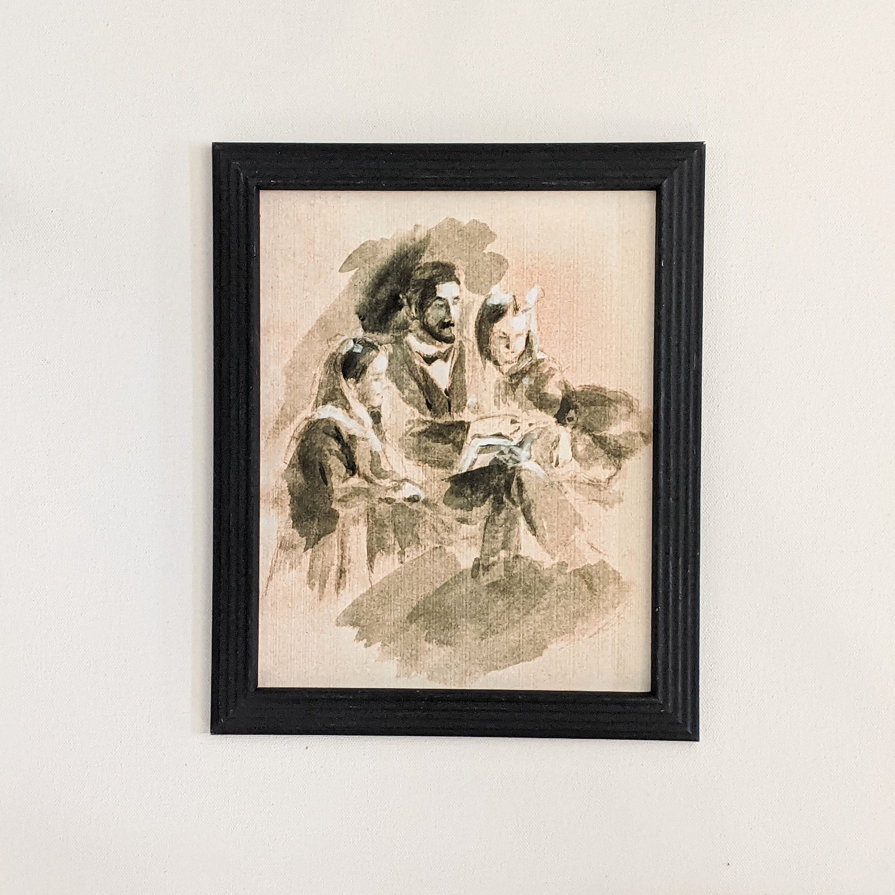 Bible Reading Art Print - Water Color Painting - Rustic Painting ...