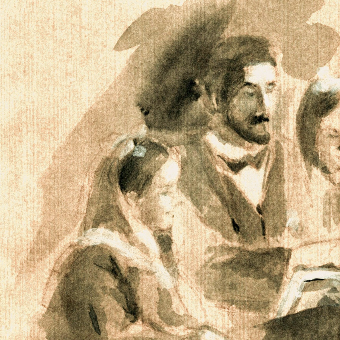 Bible Reading Art Print - Water Color Painting - Rustic Painting ...