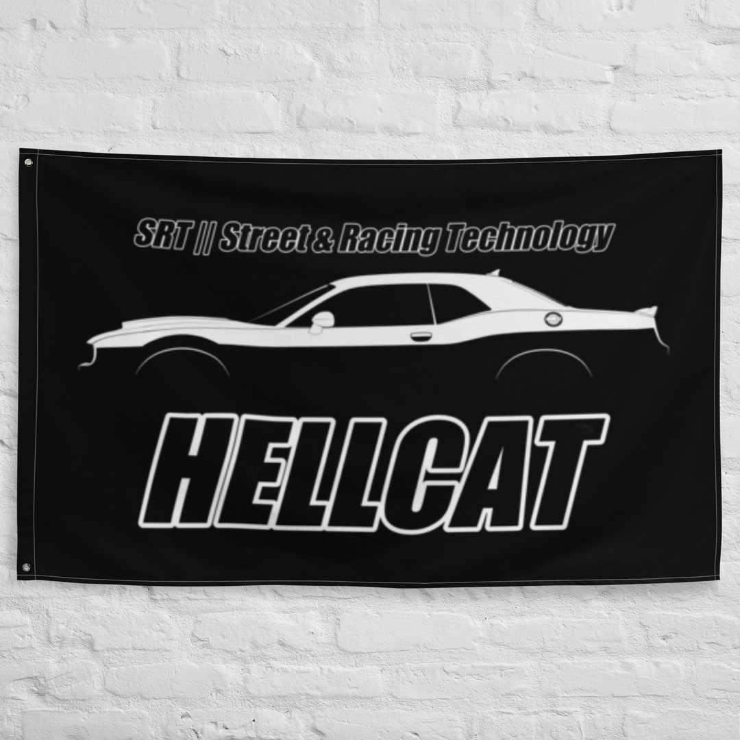 SRT Hellcat Flag Black - Etsy