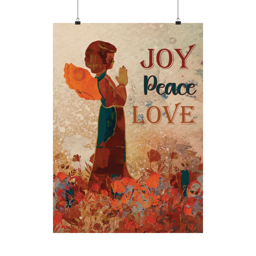Large Format Christmas Angel Poster Angel Message Joy Peace - Etsy