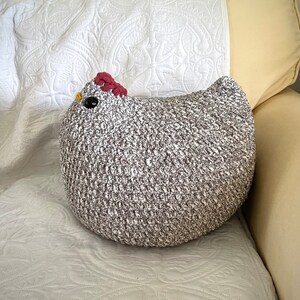 Farmhouse Crochet Giant Chubby Chicken Crochet Chicken Decor Chicken ...