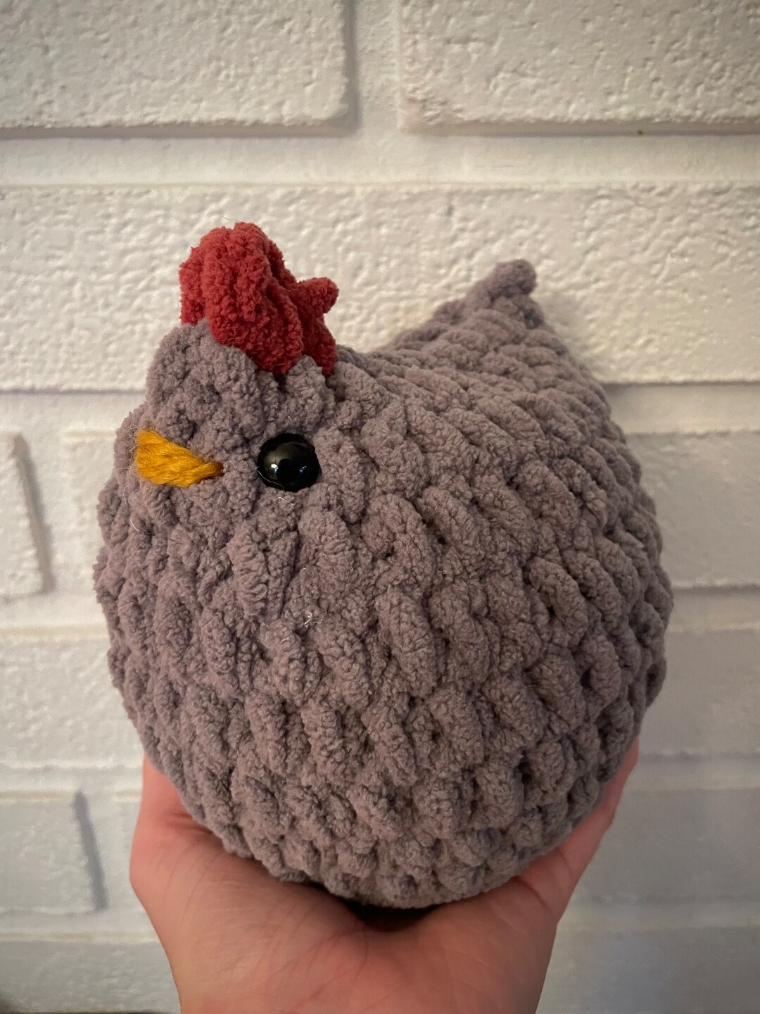 Farmhouse Chicken Crochet Plushie Gift Crochet Home Decor Crochet Table ...