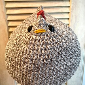 Farmhouse Crochet Giant Chubby Chicken Crochet Chicken Decor Chicken ...