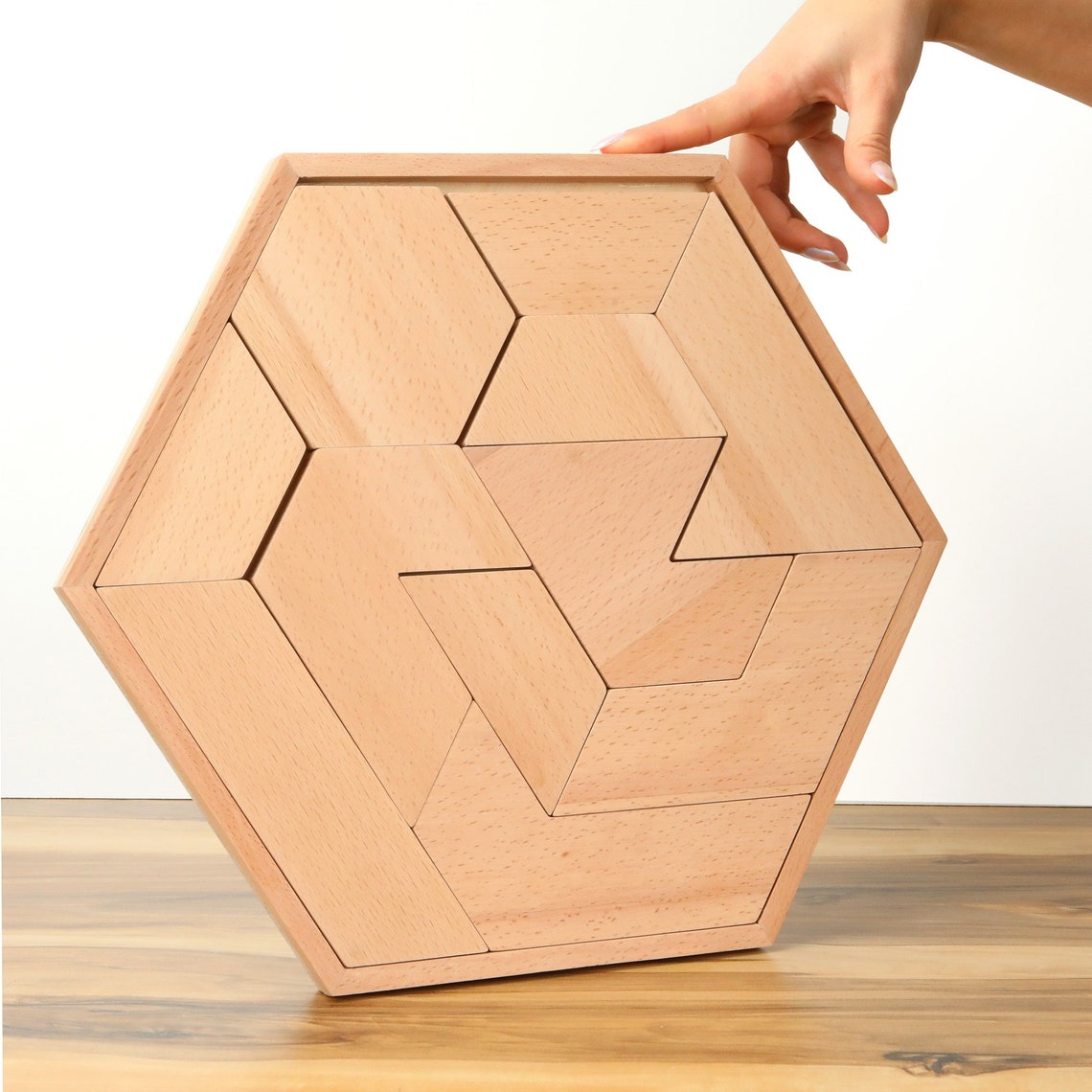 Wooden Shapes Puzzle: Montessori Learning Toy, Nursery Decor - Etsy