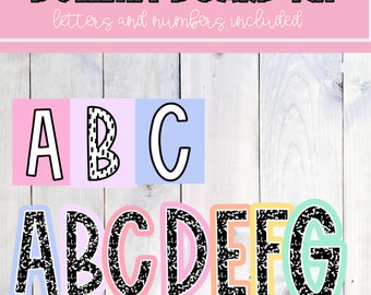 Pretty in Pastel Bulletin Board Letters - Etsy