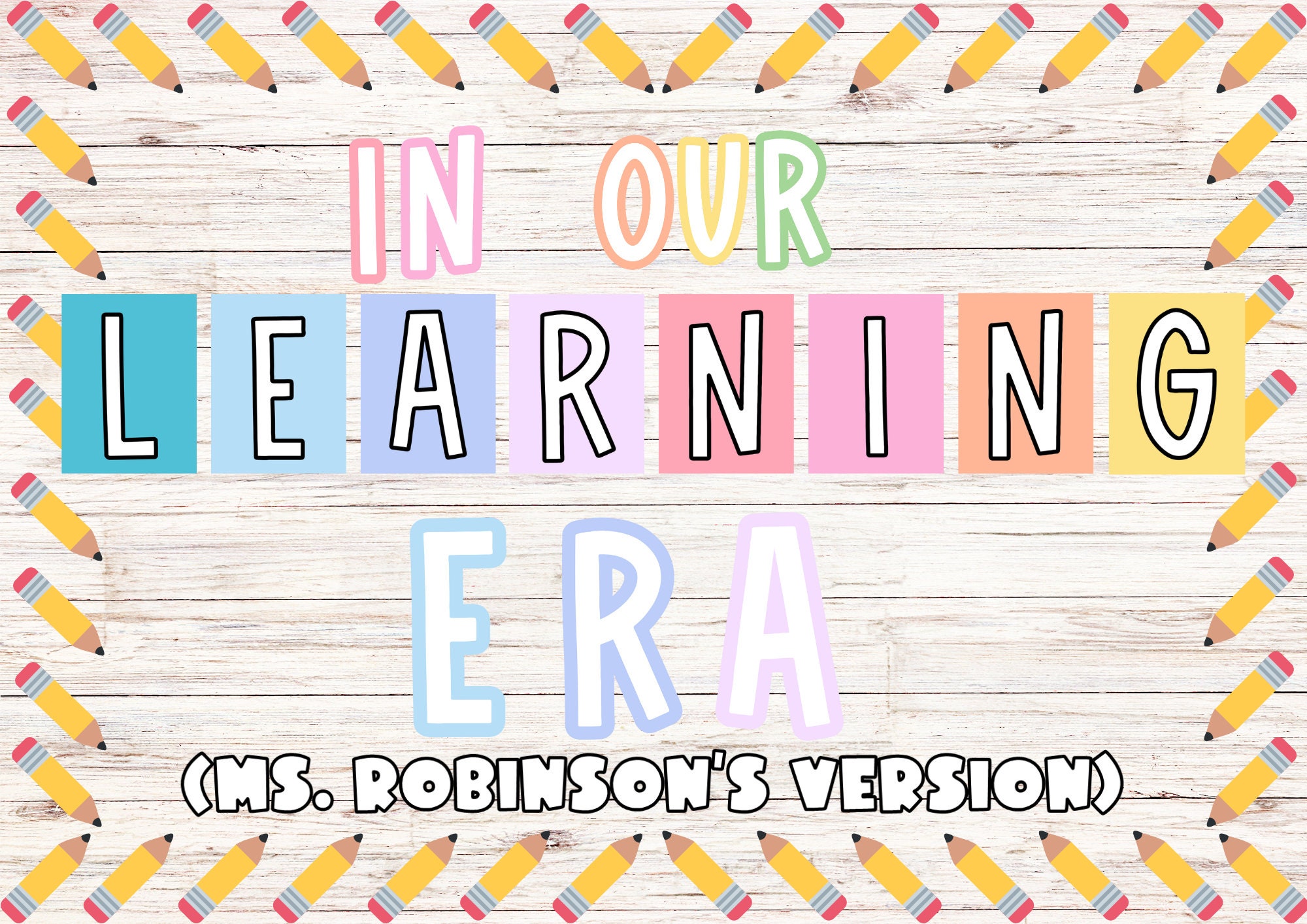 Bulletin Board-in Our Learning Era - Etsy