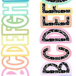 Pretty in Pastel Bulletin Board Letters - Etsy