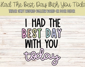 Taylor Swift | I Had the Best Day With You Today Bulletin Board Kit ...