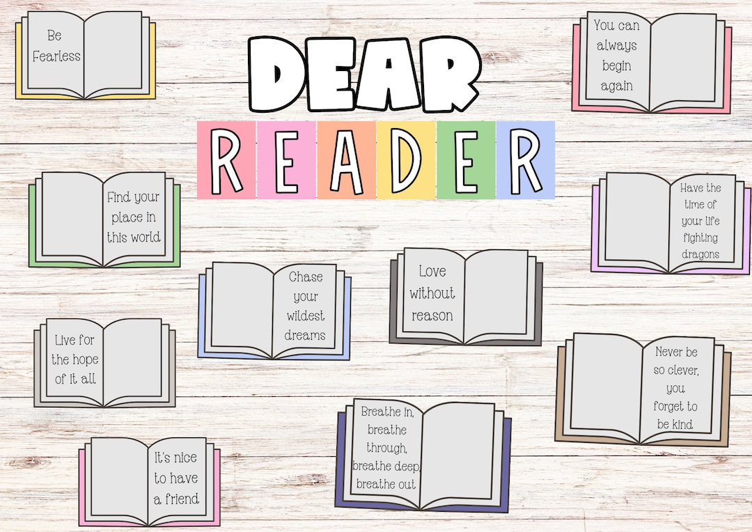 Dear Reader Bulletin Board or Door Decor-taylor Swift Inspired ...