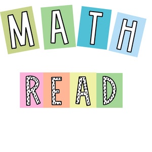 Pretty in Pastel Bulletin Board Letters - Etsy