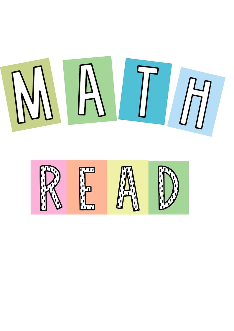 Pretty in Pastel Bulletin Board Letters - Etsy