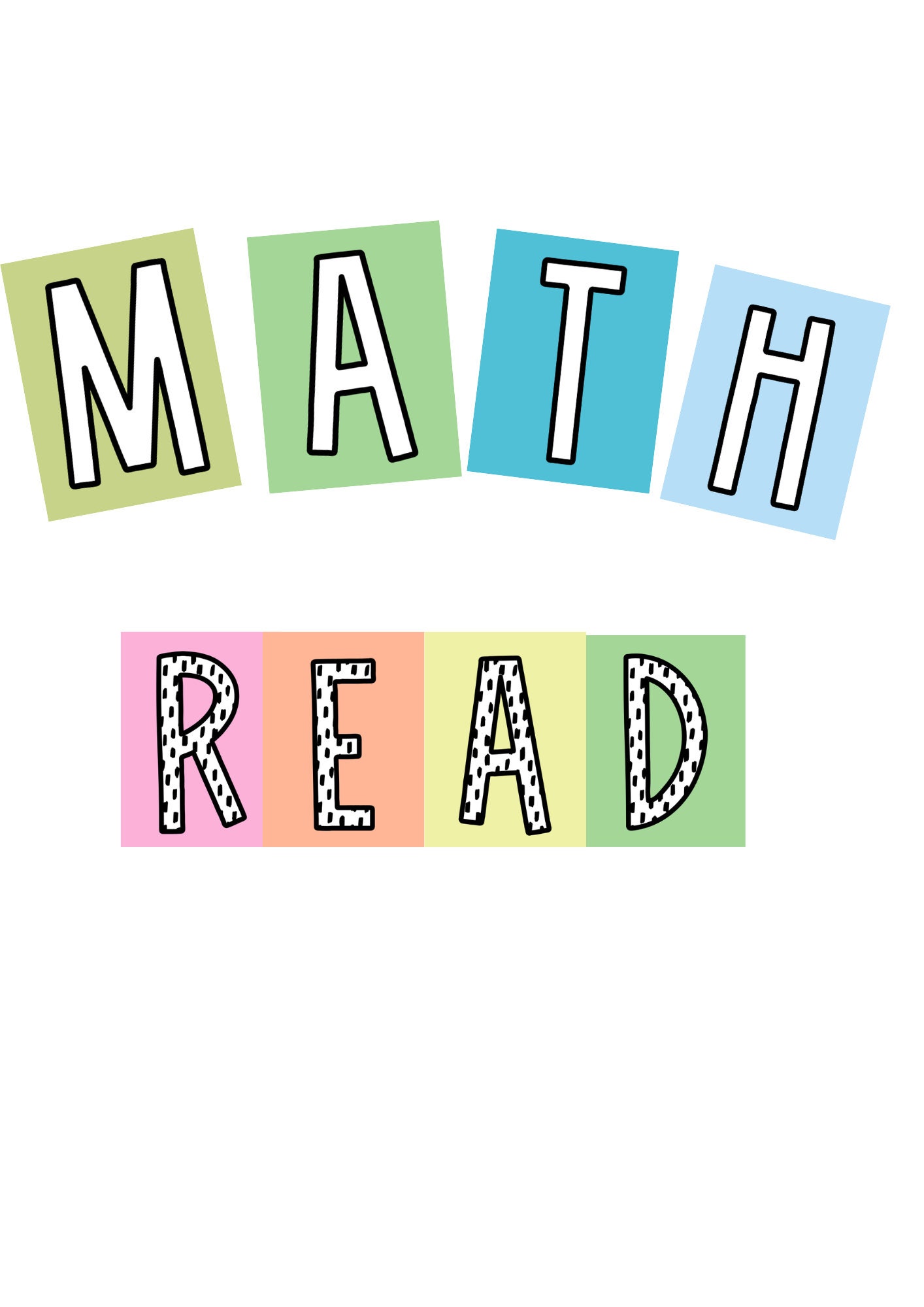 Pretty in Pastel Bulletin Board Letters - Etsy