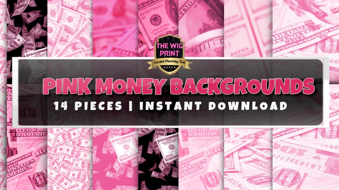 Pink Money Backgrounds 14 Pieces Instant Download - Etsy