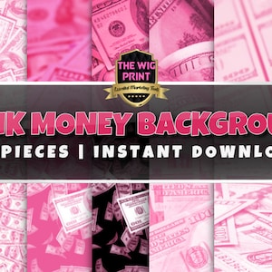 Pink Money Backgrounds 14 Pieces Instant Download - Etsy