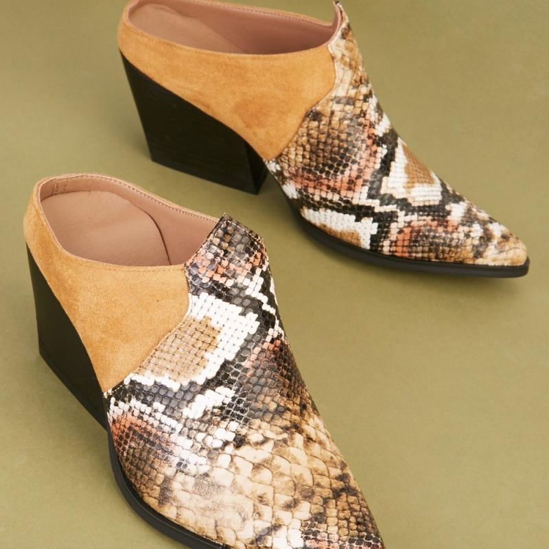 Snakeskin Mules - Etsy