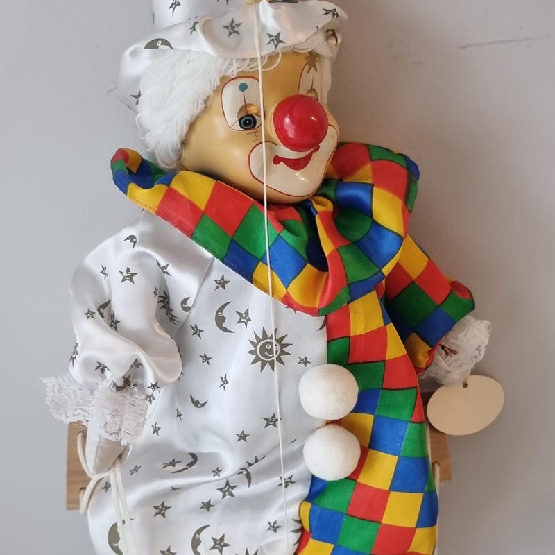 Clown Puppet Toy - Etsy