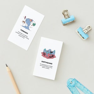 12 Natural Disasters Flashcards| Montessori Flashcards | Pre-school ...