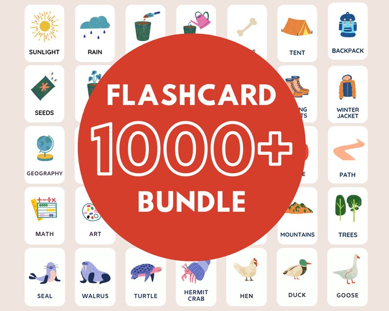 1000+ Printable Flashcards Bundle |spring Sale Limited Time ...