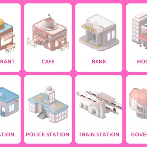 48 Barbie Land Community 3D Flashcard| Montessori Flashcards ...