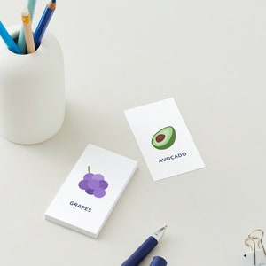 16 Fruits Flashcards | Montessori Flashcards | Pre-school Cards ...