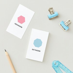 16 Different Shapes Flashcard | Montessori Flashcards | Pre-school ...