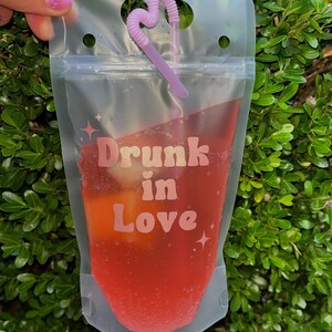 Drunk in Love or Just Drunk Pack of 5 Bachelorette Party Adult Juice ...