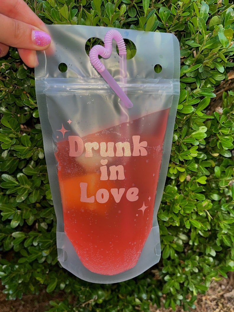 Drunk in Love or Just Drunk Pack of 5 Bachelorette Party Adult Juice ...