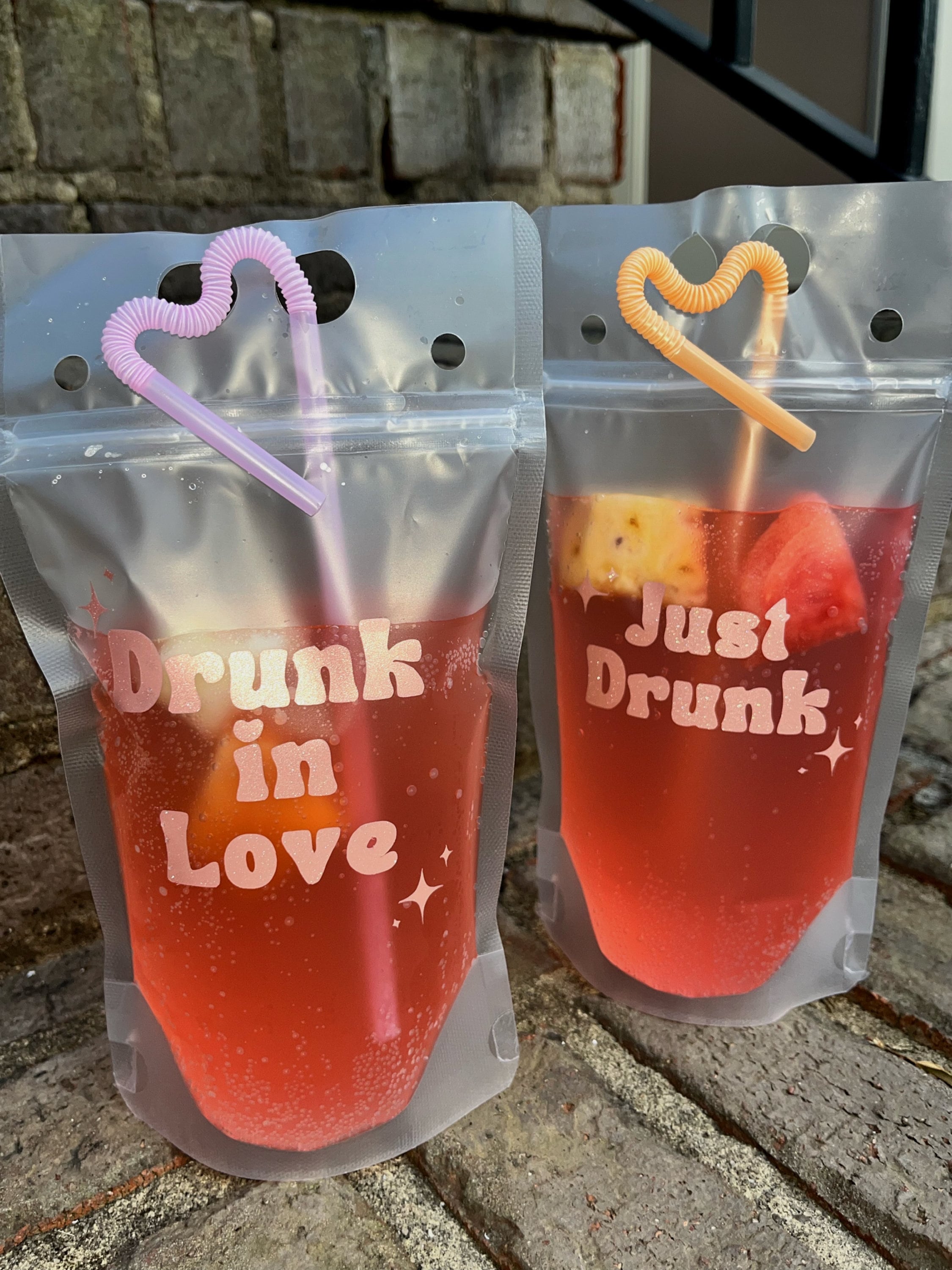 Drunk in Love or Just Drunk Pack of 5 Bachelorette Party Adult Juice ...