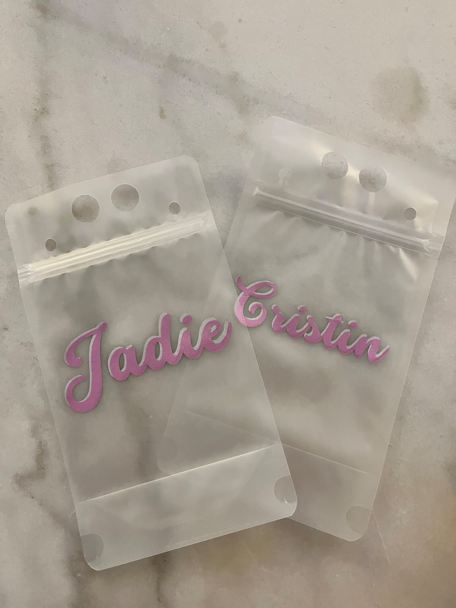 Custom Name Pouches | Sparkle Drink Pouches | Bachelorette Trip | Party ...